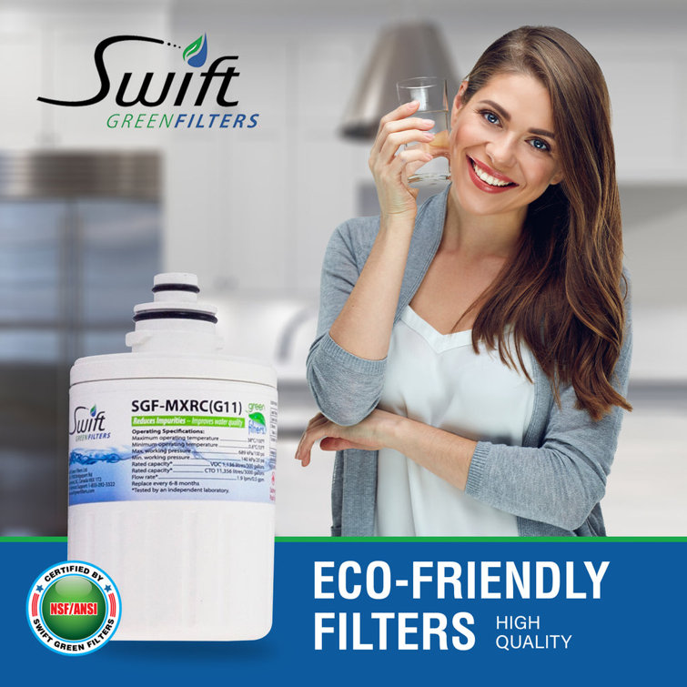Swift Filtre à eau compatible avec les réfrigérateurs à eau chaude pour GE Smartwater FXRC, TGRC ...